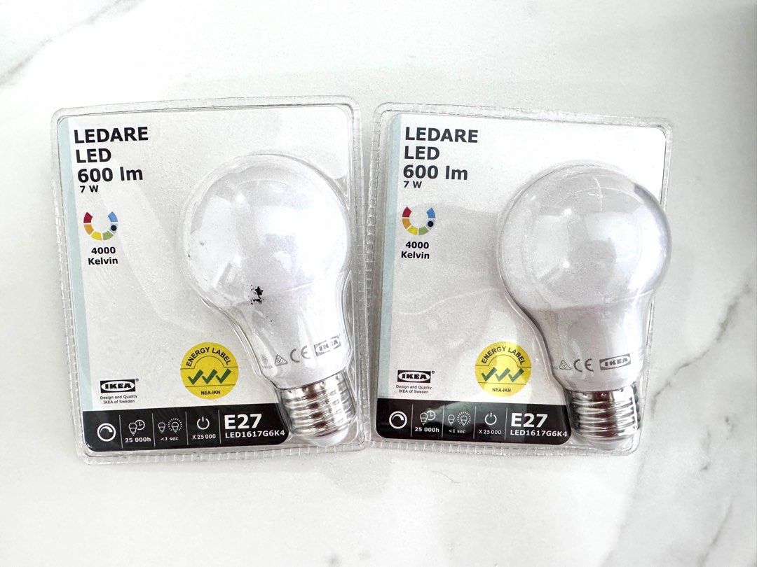 IKEA LEDARE LED light bulb, E27, Furniture & Home Living, Lighting & Fans, Lighting on Carousell
