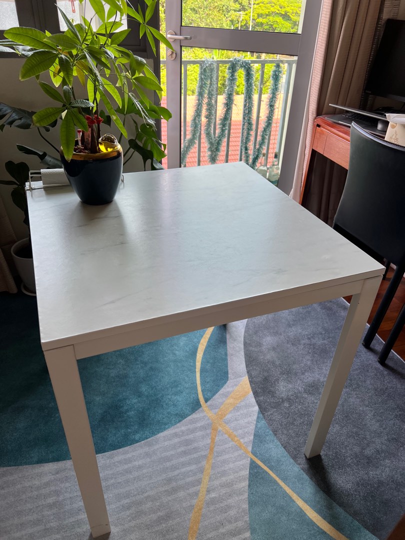 IKEA MELLTORP WHITE TABLE ( MODERN & STURDY), Furniture & Home Living ...