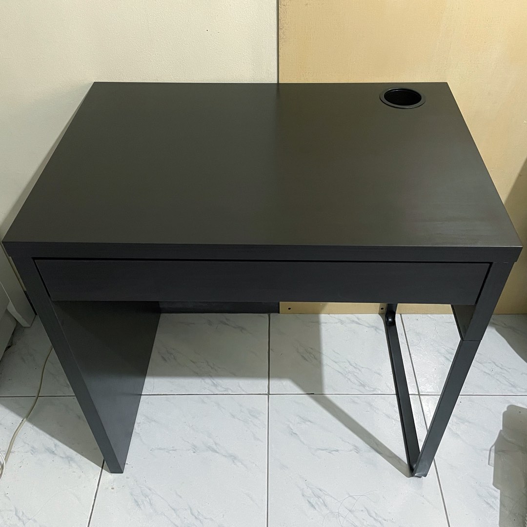 IKEA Micke Desk 73x50cm (Black-brown), Furniture & Home Living ...