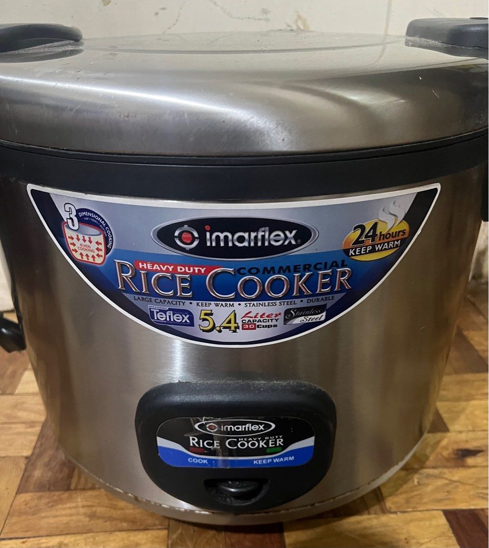 Imarflex Industrial Rice Cooker 5.4 Liters, TV & Home Appliances, Kitchen Appliances, Cookers on ...