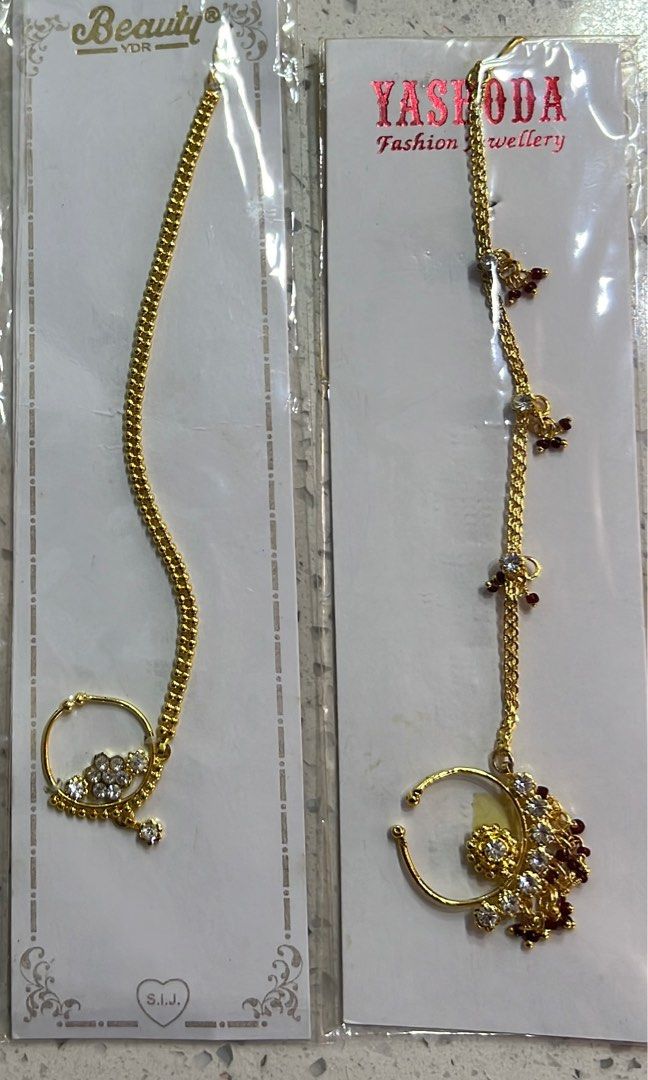 Indian Nose Rings - Mukuthi, Women's Fashion, Jewelry & Organisers ...