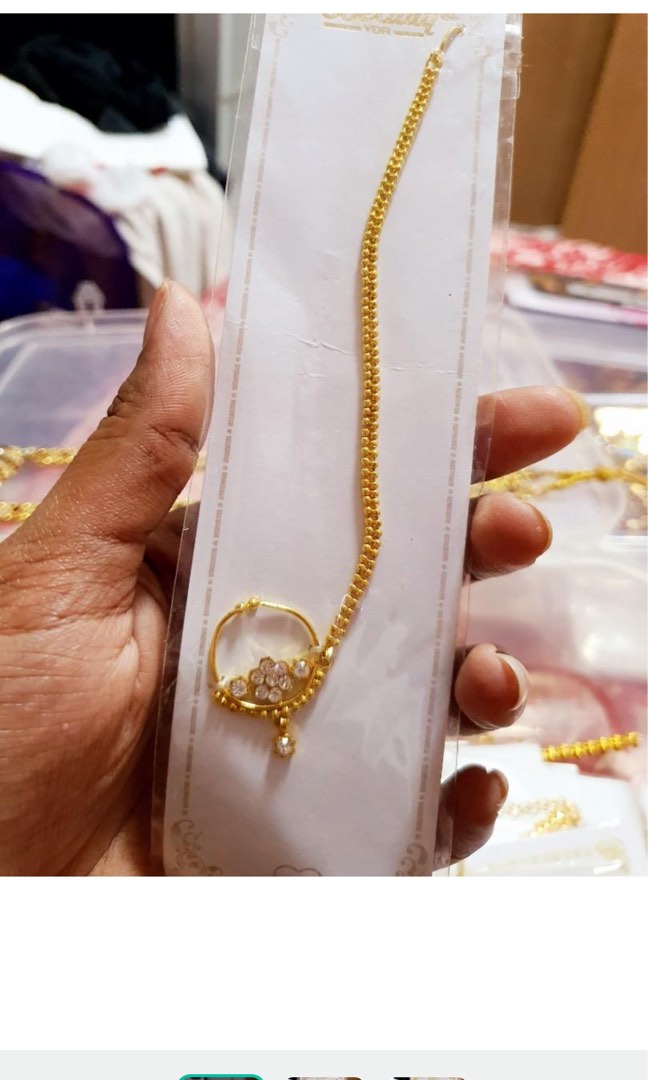 Indian Nose Rings - Mukuthi, Women's Fashion, Jewelry & Organisers ...