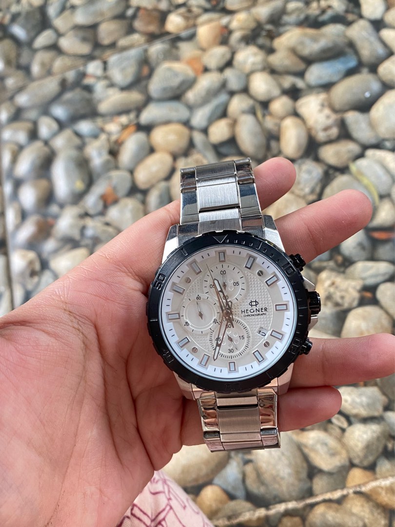 Jam tangan Hegner Chronograph, Fesyen Pria, Jam Tangan di Carousell
