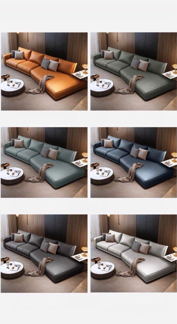 KALEDS Modern Leather Sofa, Furniture & Home Living, Furniture, Sofas on Carousell