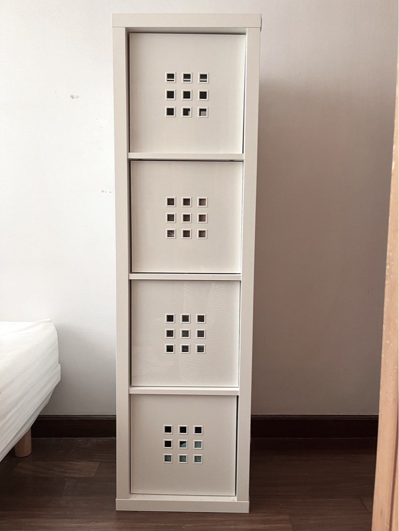 KALLAX Shelving Unit with 4 Inserts | 42 x 147cm, Furniture & Home ...