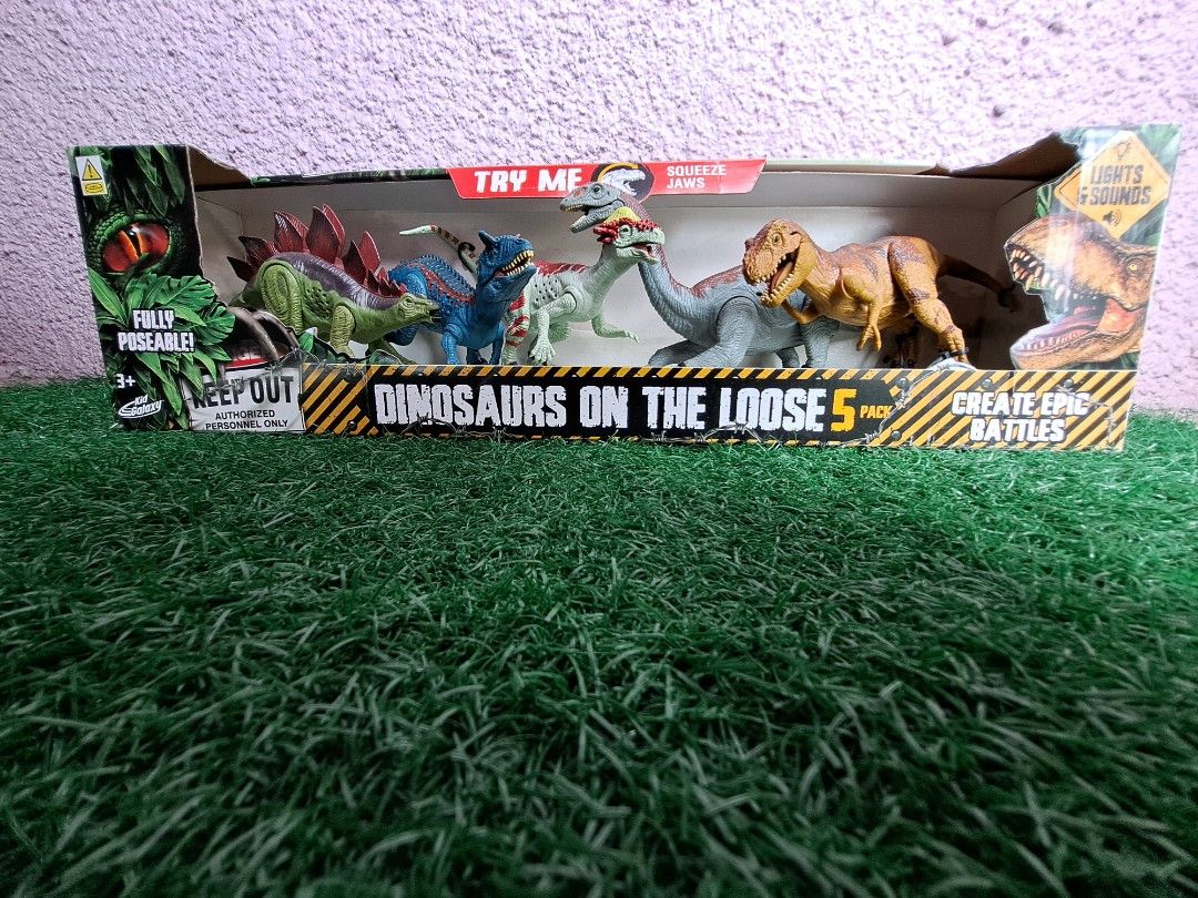 Kid Galaxy Dinosaurs on the Loose 5-Pack with Lights and Sounds Create ...