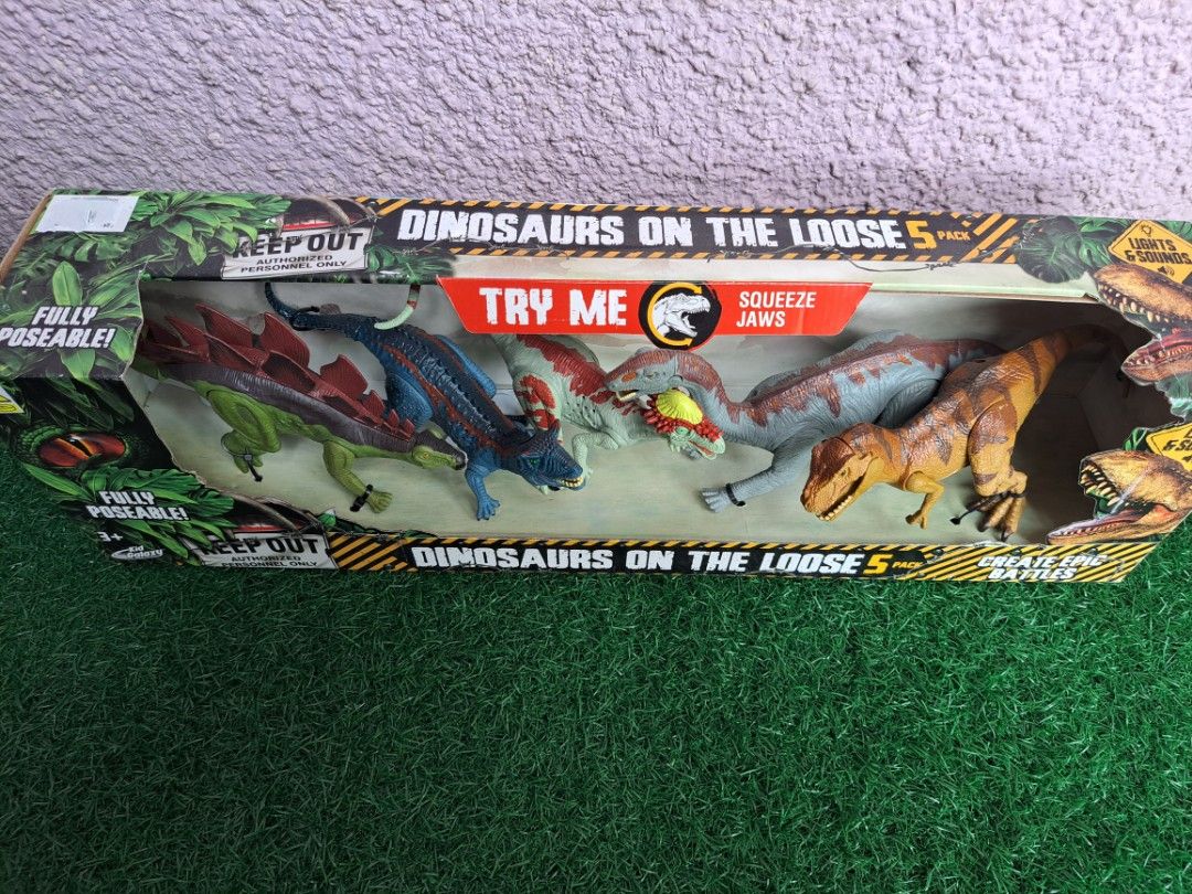 Kid Galaxy Dinosaurs on the Loose 5-Pack with Lights and Sounds Create ...