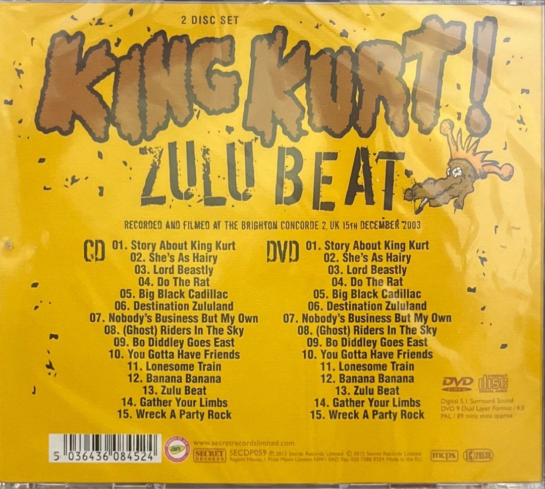 King Kurt: Zulu Beat Deluxe CD+ DVD Edition, Hobbies & Toys, Music ...