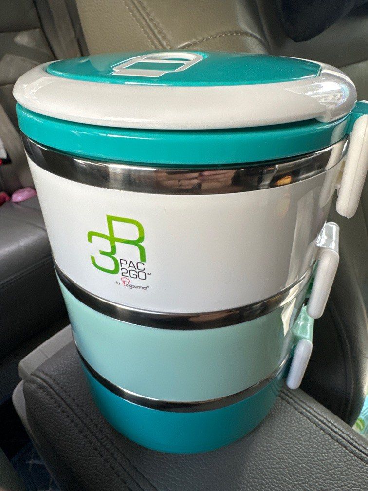 La Gourmet 3 Tier Lunch Box 2.1 L, Furniture & Home Living, Kitchenware ...