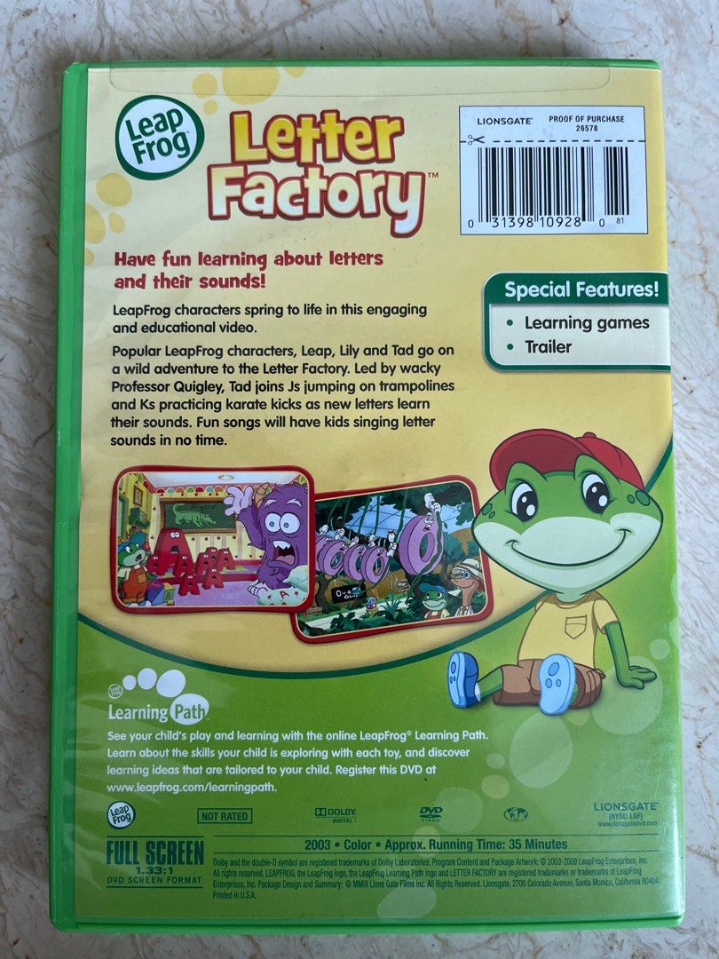 Leapfrog DVD Learning Set, Hobbies & Toys, Music & Media, CDs & DVDs on Carousell