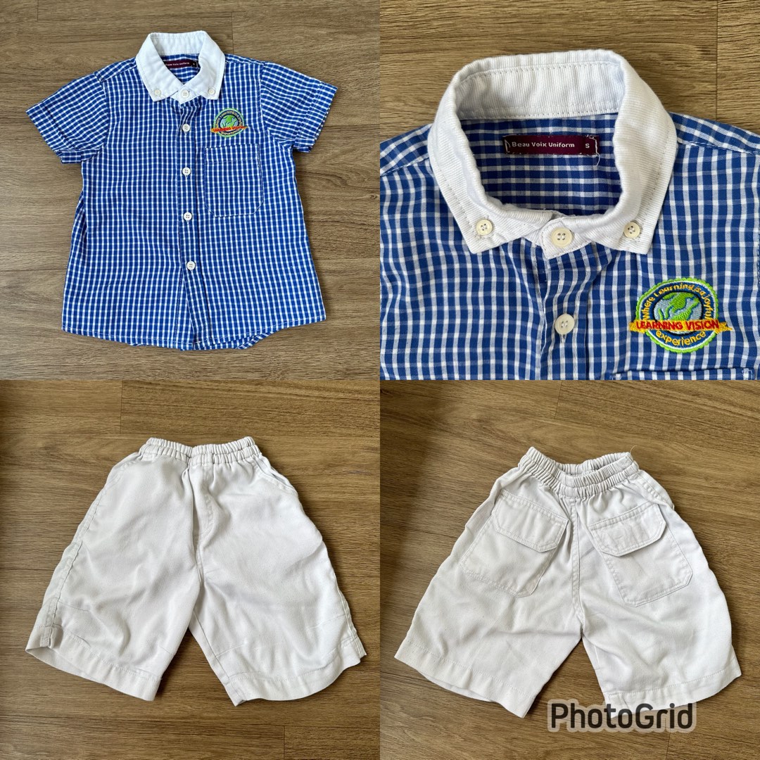Learning Vision (LV) Boy School Uniform XS and S, Babies & Kids, Babies ...