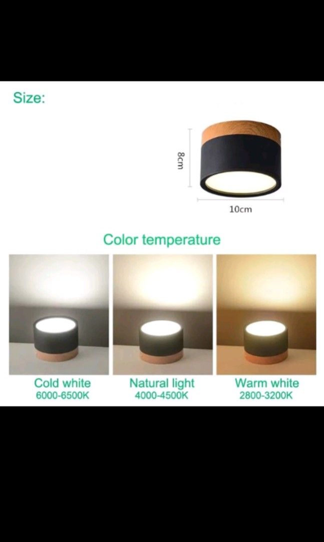LED Ceiling Light 7W, Furniture & Home Living, Lighting & Fans ...