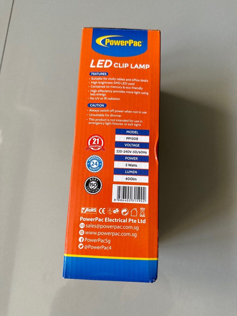 LED Clip Lamp PowerPac, Furniture & Home Living, Lighting & Fans ...