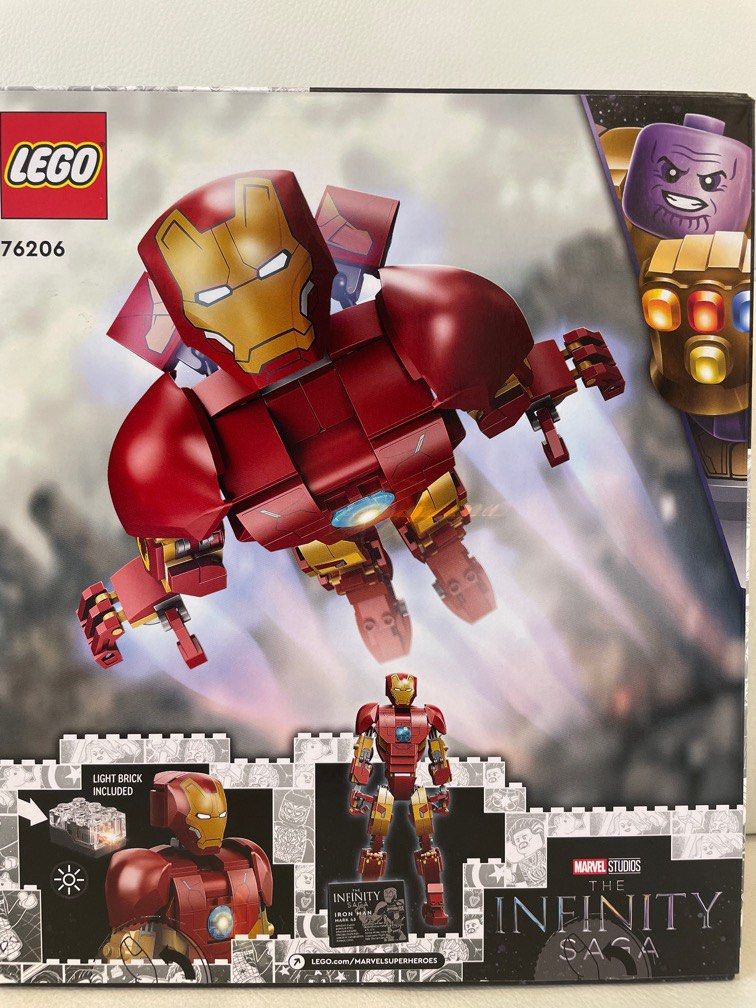 LEGO 76206 Iron Man Figure MARVEL STUDIOS THE INFINITY SAGA, 興趣及遊戲, 玩具 ...