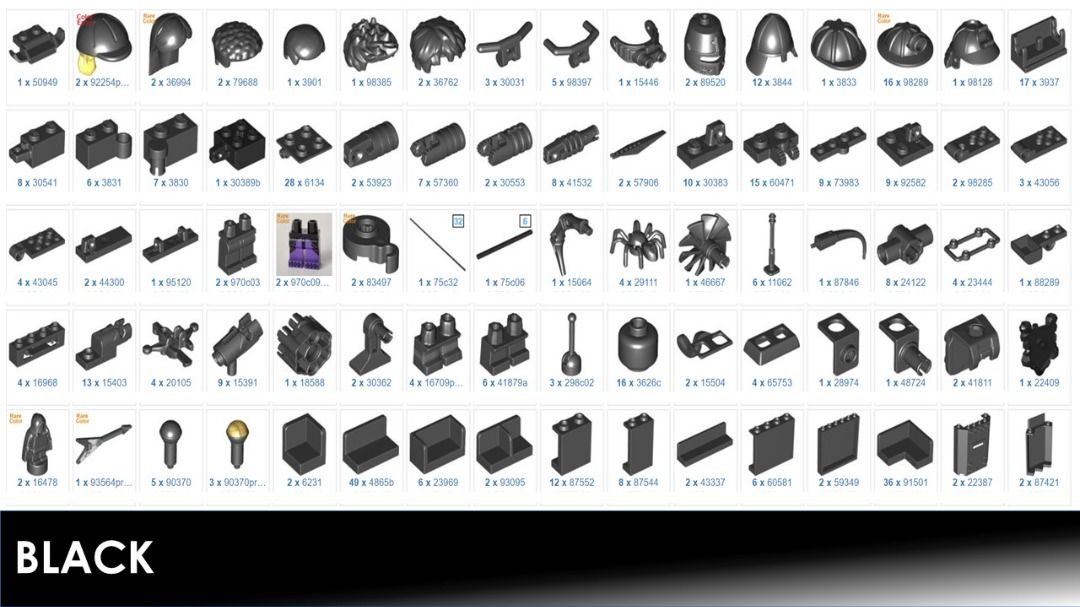 LEGO Spare Bricks - Black, Hobbies & Toys, Toys & Games on Carousell