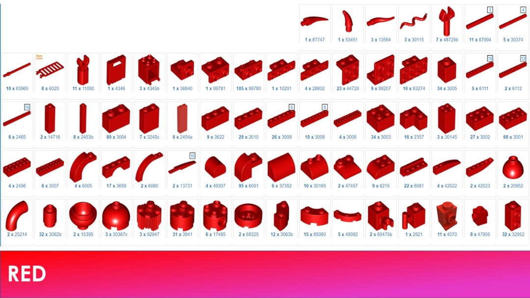 LEGO Spare Bricks - RED/DARK RED, Hobbies & Toys, Toys & Games on Carousell