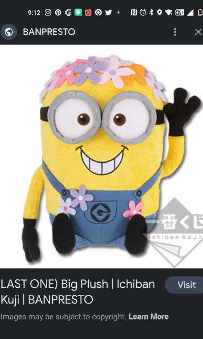 Limited edition Minion Sakura softtoy fresh from Japan, Hobbies & Toys ...