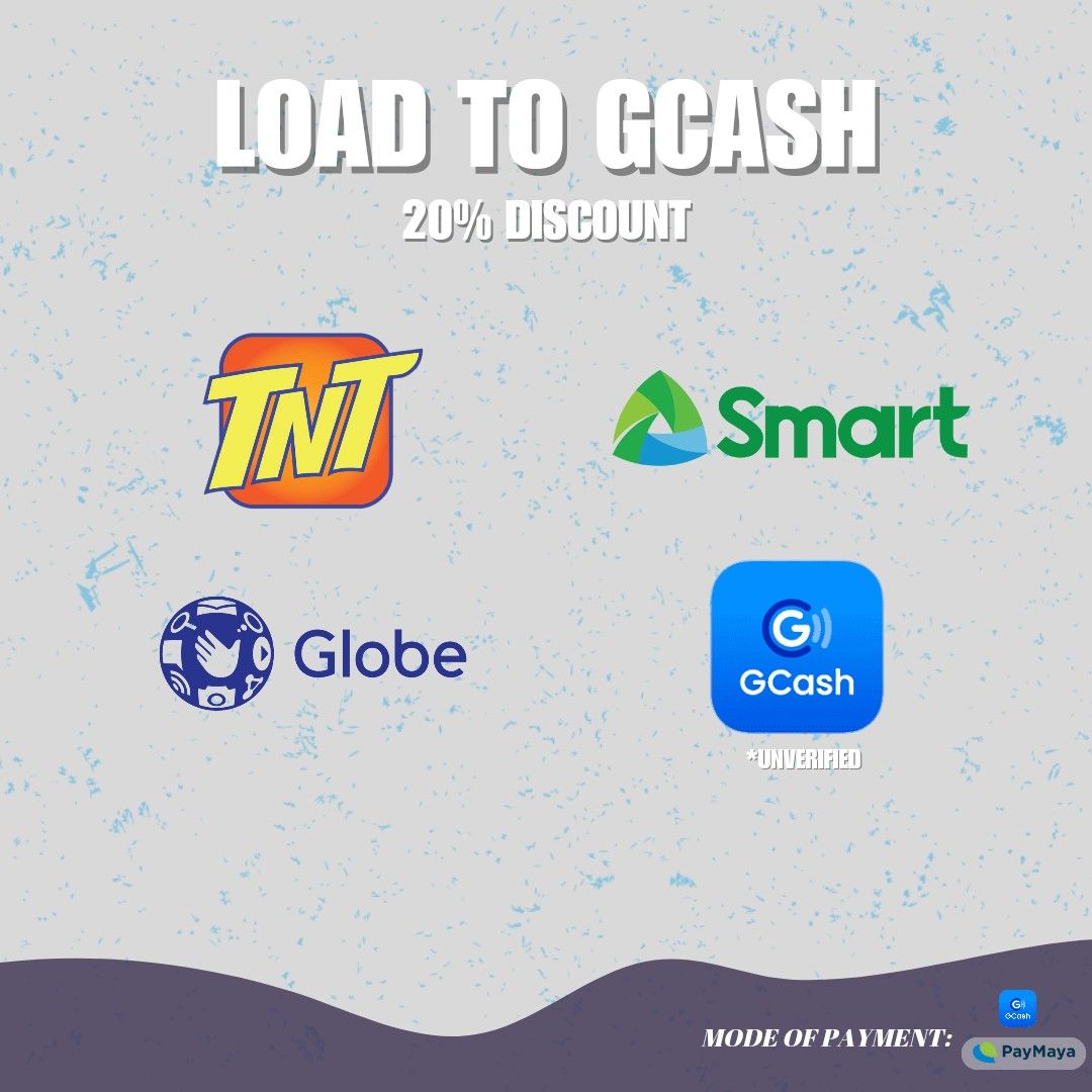 Load to GCash Trading (Smart, Globe, TNT, Gcash Unverified), Mobile ...