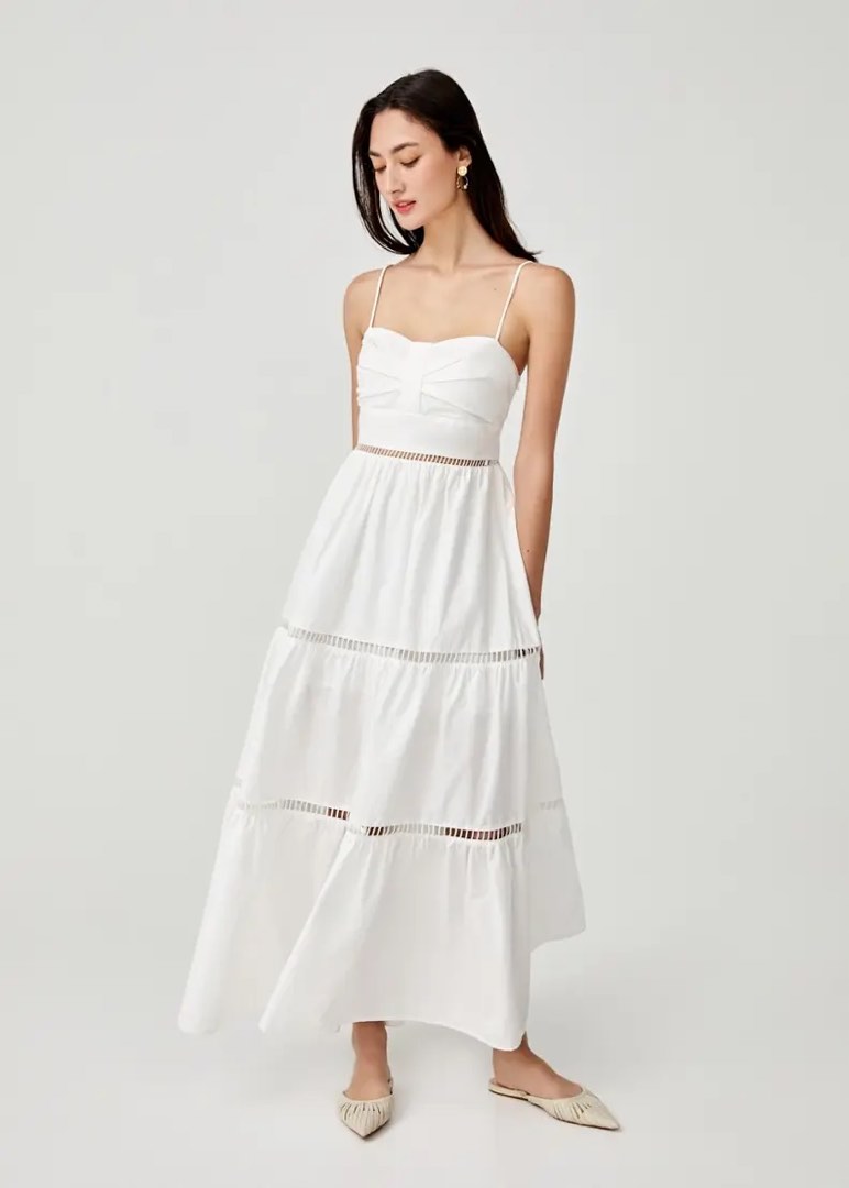 Love Bonito Lenora Bustier Maxi Dress in White, Women's Fashion ...
