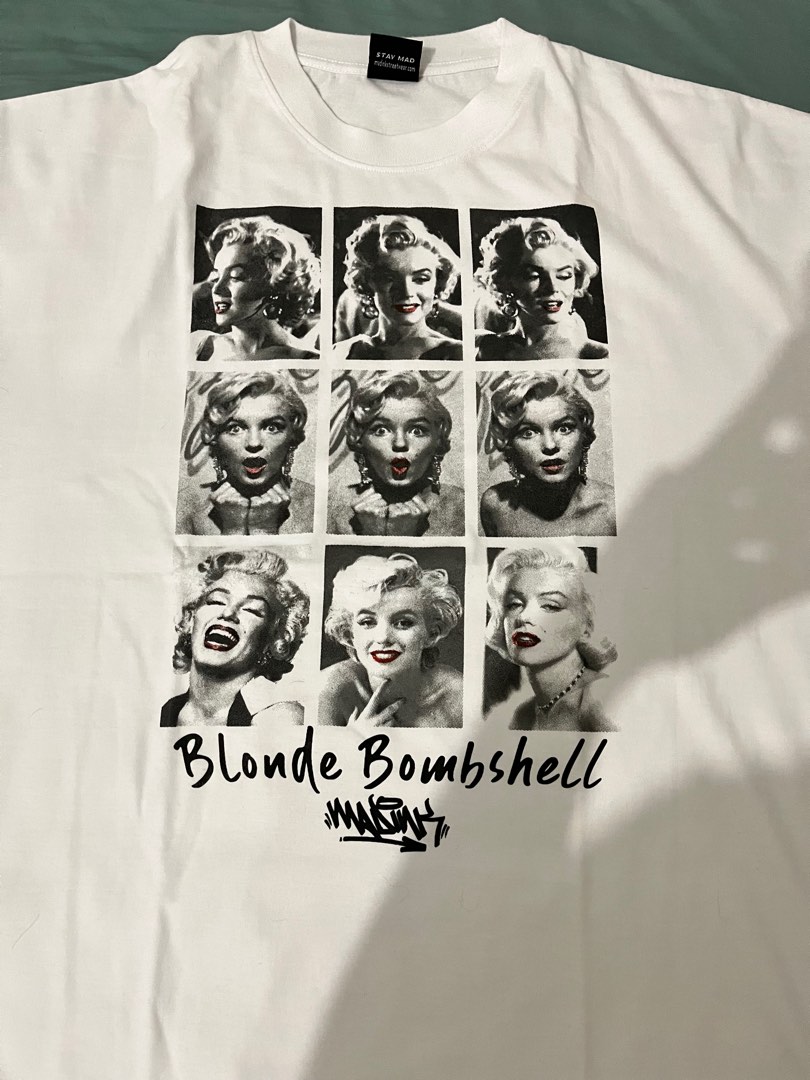 Mad ink marilyn monroe graphic tee on Carousell