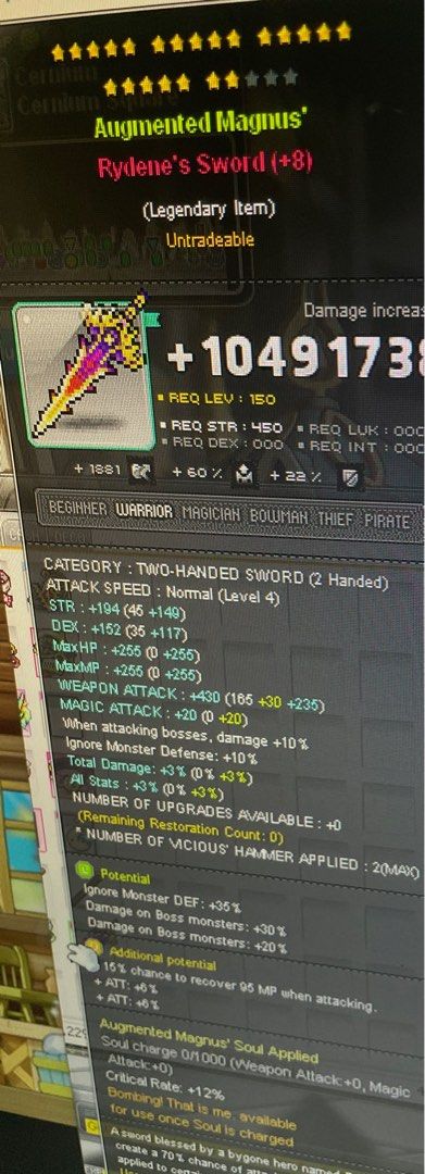 MapleSea 2H Sword, Video Gaming, Video Games, Others on Carousell