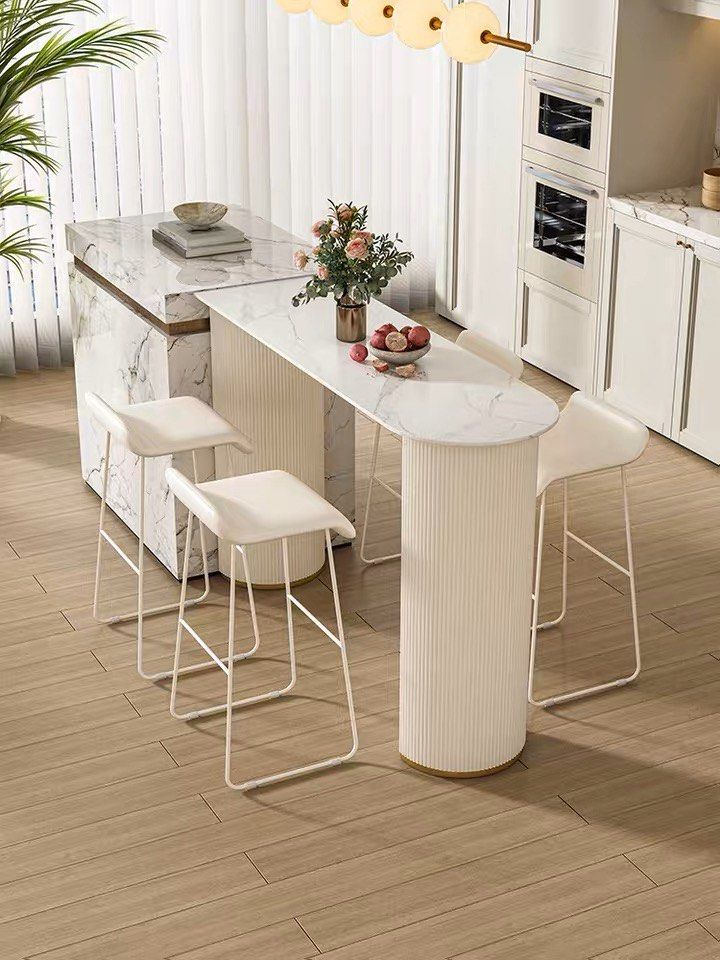Marble bar table with fluted sides, Furniture & Home Living, Furniture ...