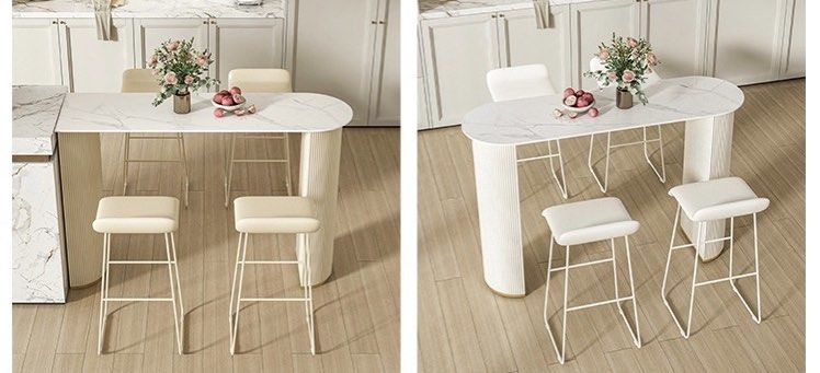 Marble bar table with fluted sides, Furniture & Home Living, Furniture ...