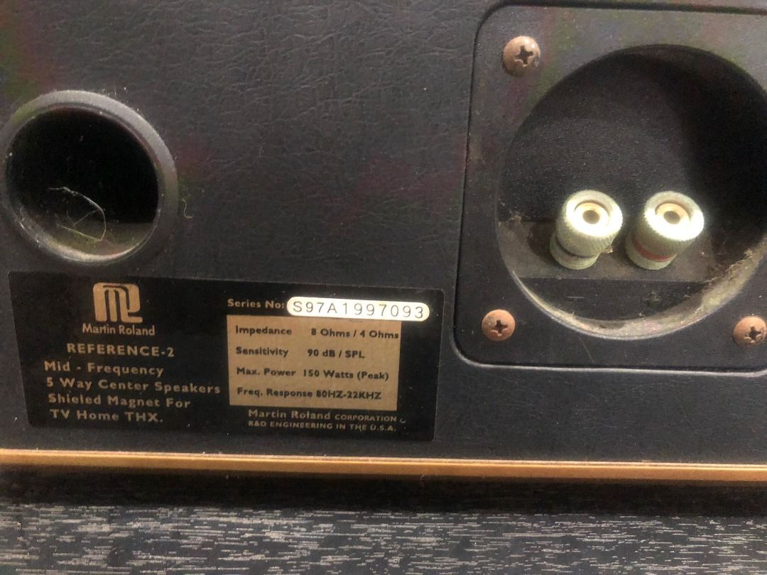 Martin Roland Centre Speaker Ref-2 and Kenwood Powered Subwoofer SW301 ...