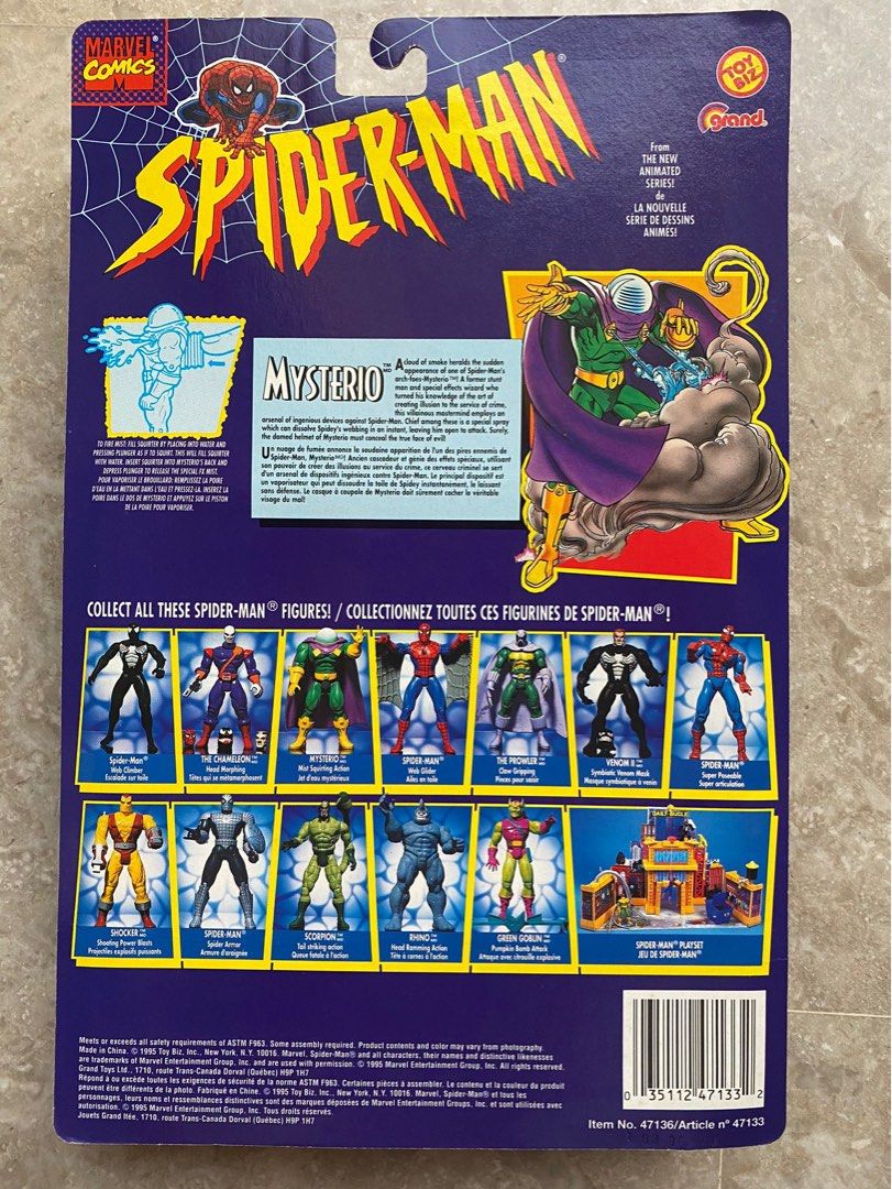 Marvel Spider-Man Mysterio Action Figure with Mist Squirting Action ...