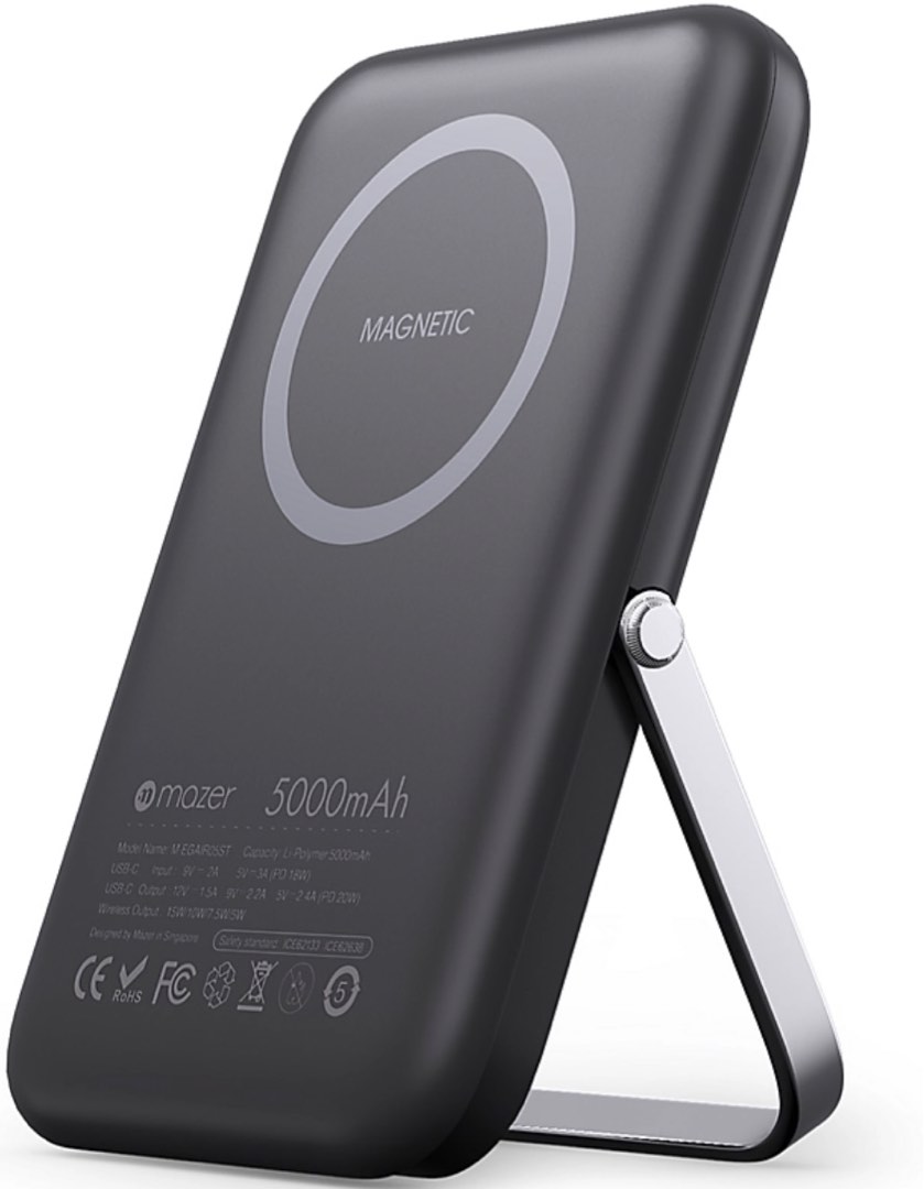 Mazer Mag Stand Mini 5000mAh Powerbank PD20W, Mobile Phones & Gadgets ...
