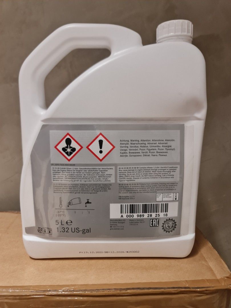 Mercedes Benz Coolant Color Pink for New Model Benz Original Antifreeze ...