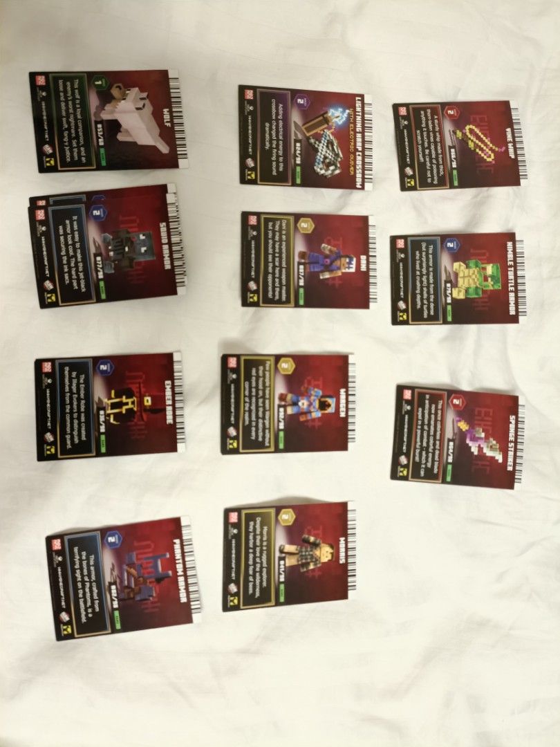 Minecraft Dungeon Arcade Cards, Hobbies & Toys, Toys & Games on Carousell