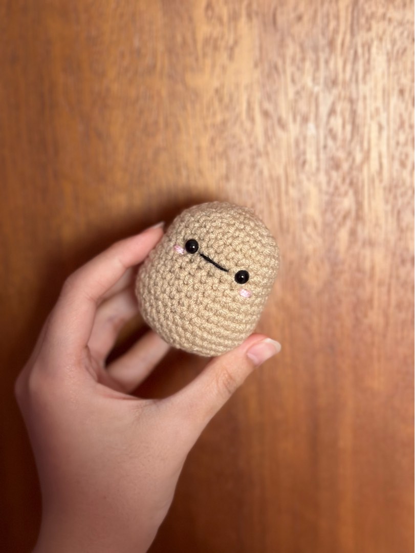 Mini Crochet Potato Plushie/Keychain, Hobbies & Toys, Stationery ...