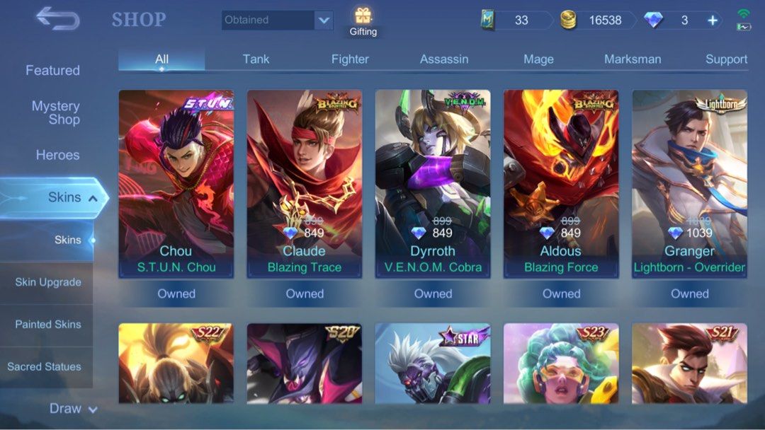 Mlbb esme hero skin and lunox legend. (WTS/WTT), Video Gaming, Video ...