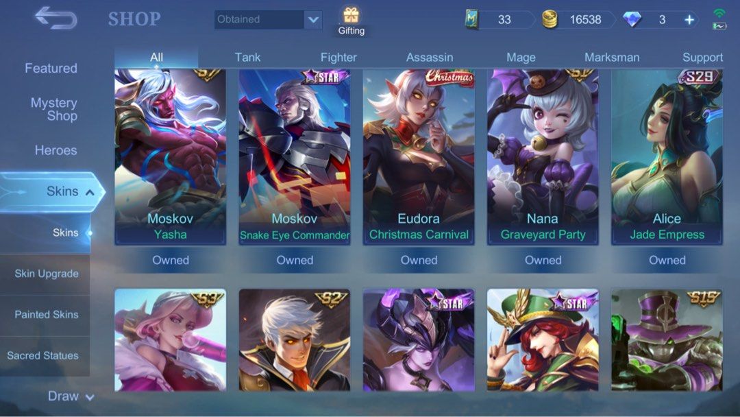 Mlbb esme hero skin and lunox legend. (WTS/WTT), Video Gaming, Video ...