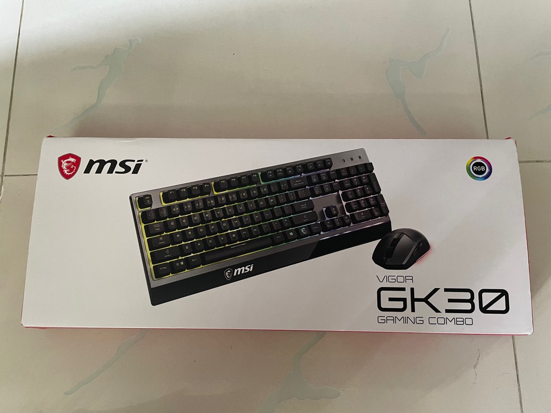 MSI vigor GK30 gaming keyboard +mouse 電競 鍵盤 滑鼠套裝, 電腦＆科技, 電腦周邊及配件, 電腦鍵盤及 ...