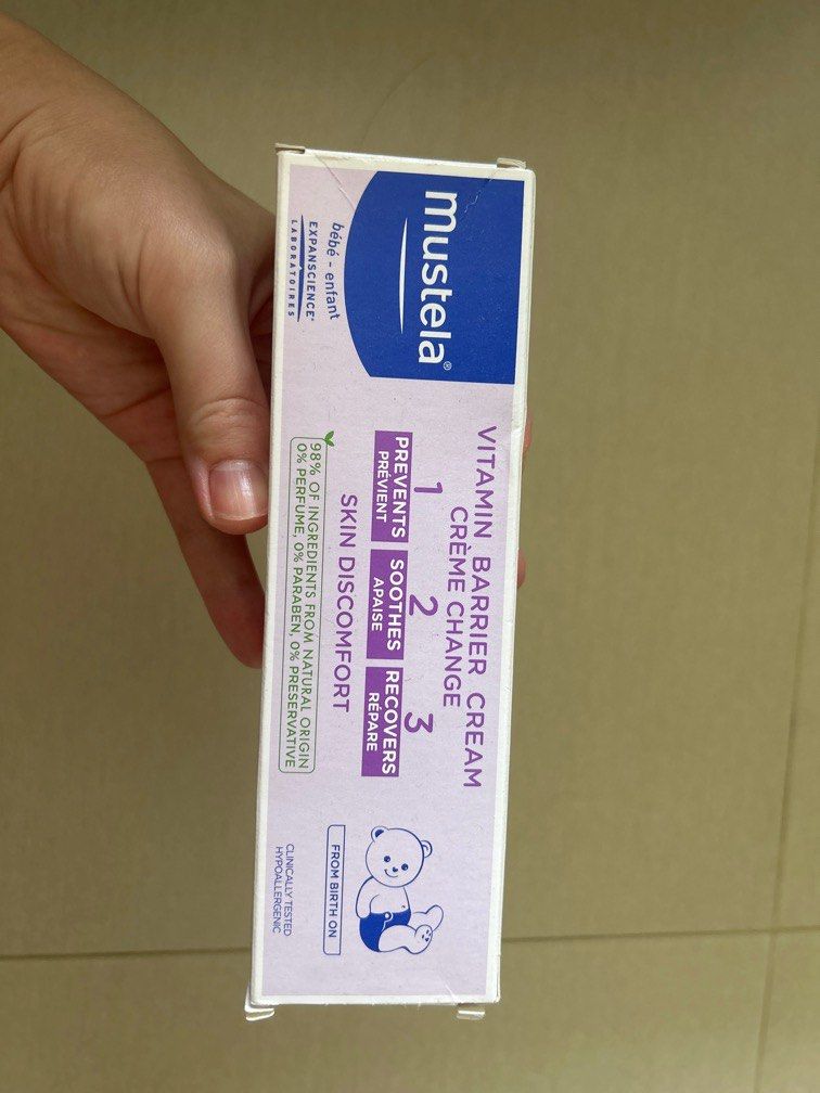Mustela Vitamin Barrier Cream / diaper cream, Babies & Kids, Bathing ...