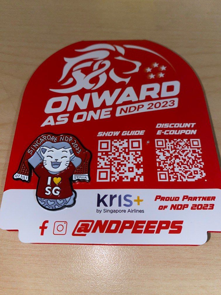 NDP 2023 Pins Singapore Onwards As One Kris + Pins, Hobbies & Toys ...