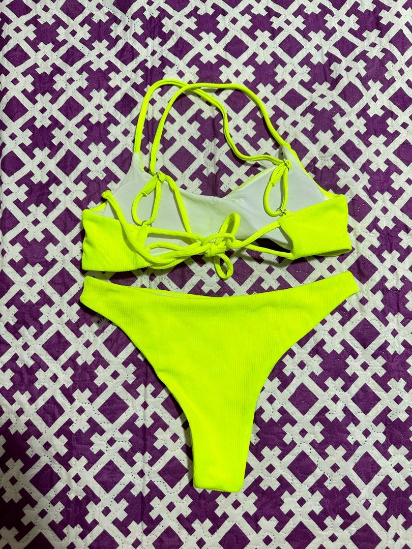 Neon two-piece, Women's Fashion, Swimwear, Bikinis & Swimsuits on Carousell
