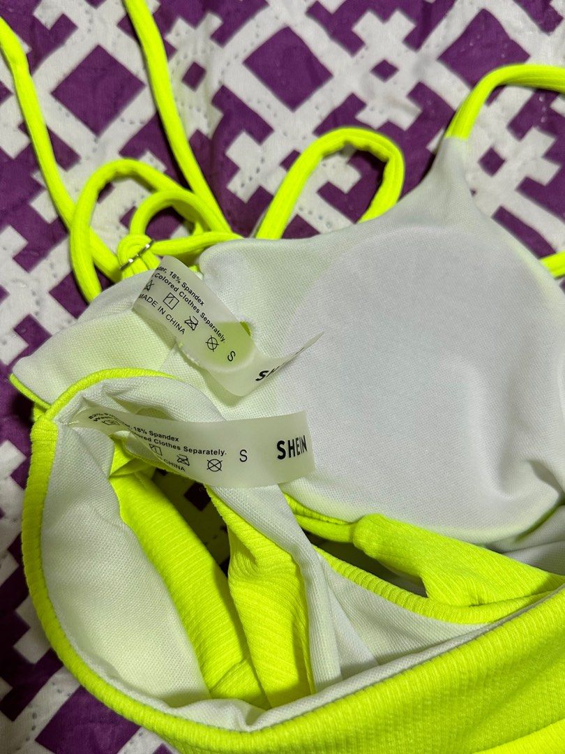 Neon two-piece, Women's Fashion, Swimwear, Bikinis & Swimsuits on Carousell