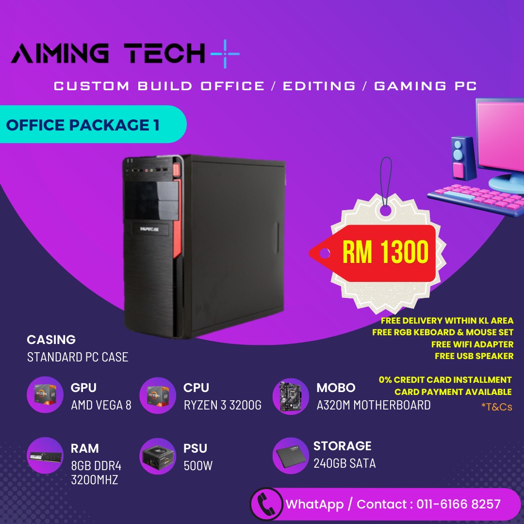 NEW PC Set for Office / Editing / Gaming [Installment / Ansuran ...