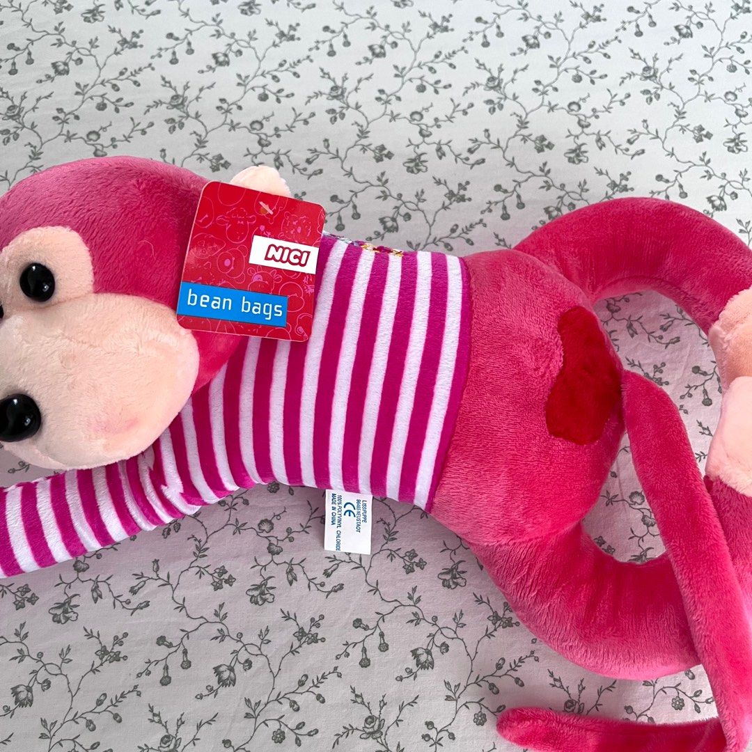 NICI Bean Bag Monkey Soft Plush, Hobbies & Toys, Toys & Games on Carousell
