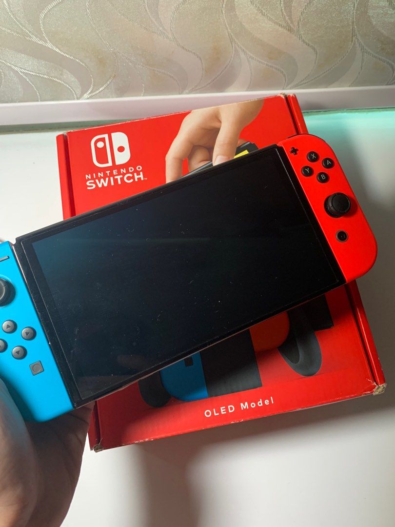 Nintendo Switch Oled Neon Full Set, Video Gaming, Video Game Consoles ...