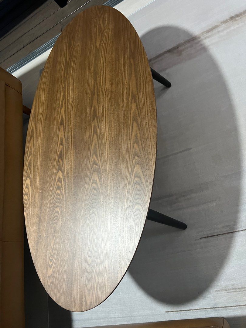 Oval Walnut Coffee Table, Furniture & Home Living, Furniture, Tables ...