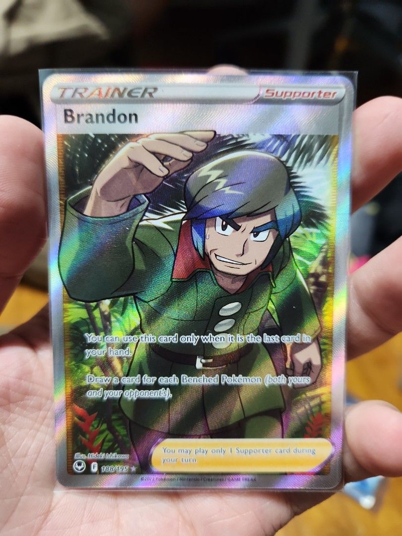 Pokemon TCG Brandon Full Art, Hobbies & Toys, Toys & Games on Carousell