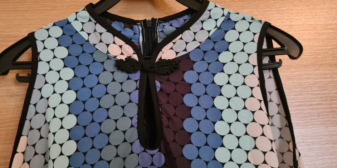 Polka Dot Cheongsam Dress Womens Fashion Dresses And Sets Dresses On Carousell