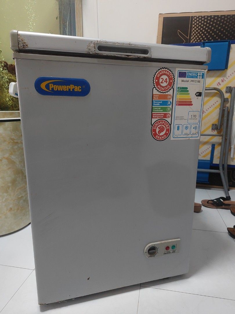 Powerpac 100L Chest Freezer PPFZ100 84W 230-240v ~50Hz, TV & Home ...
