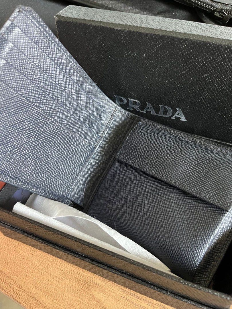 Prada male wallet, Luxury, Bags & Wallets on Carousell