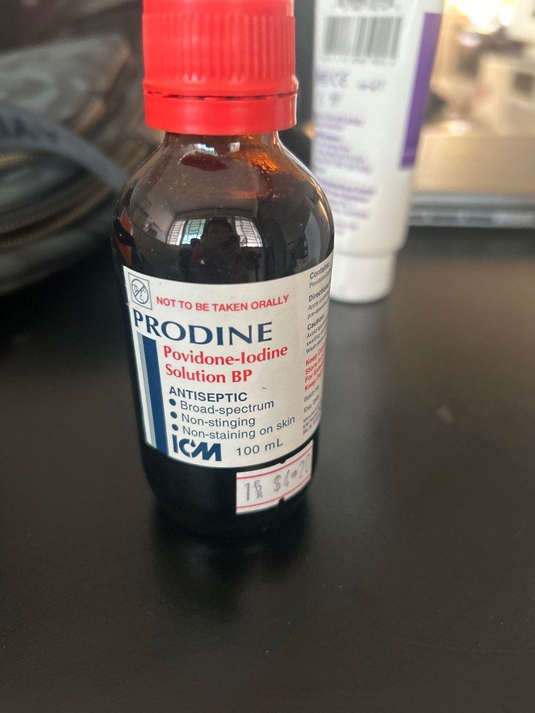 Prodine iodine antiseptic 100ml, Health & Nutrition, Medical Supplies ...