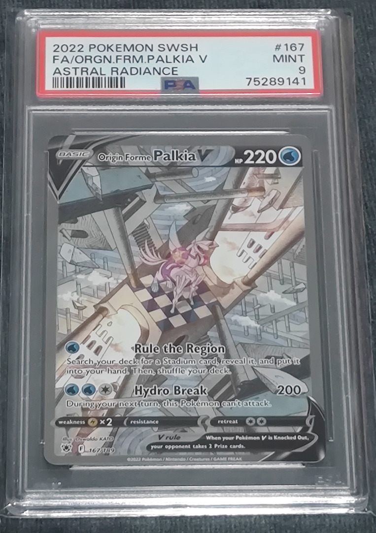 [PSA 9] Origin Forme Palkia V, Hobbies & Toys, Toys & Games on Carousell